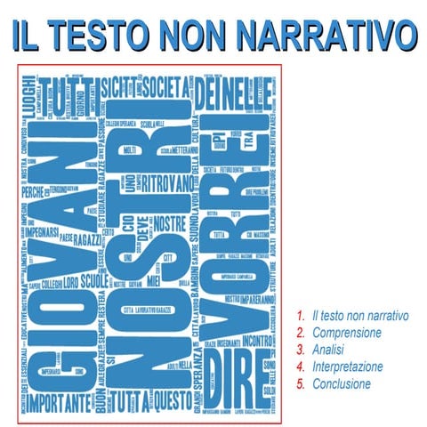 Il testo non narrativo | PPT