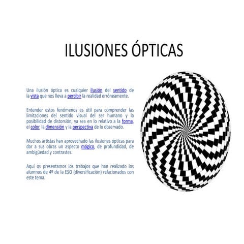 Ilusiones ópticas | PPTX