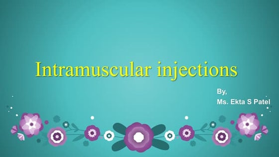 Intramuscular Injection (Im) | DOC