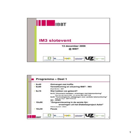 Im3 01 Overzicht Programma | PDF