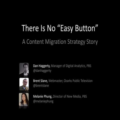 There Is No "Easy Button" - Why You Need a Content Strategy | PPT