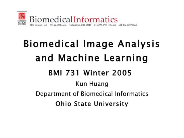 Image Analysis Visualization Classification 1 Ppt