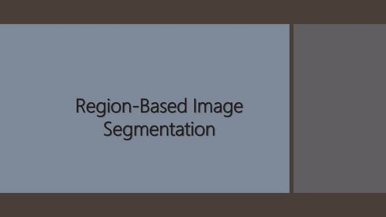 Region Splitting And Merging Technique For Image Segmentation Pdf