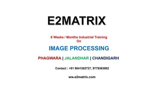 Image processing ppt | PPTX