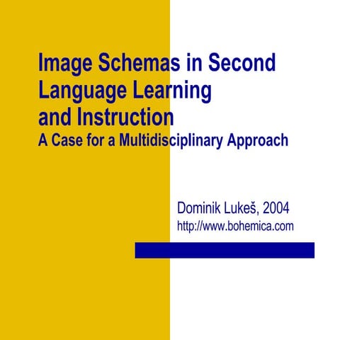 Image Schemas and Second Language Acquisition | PPT