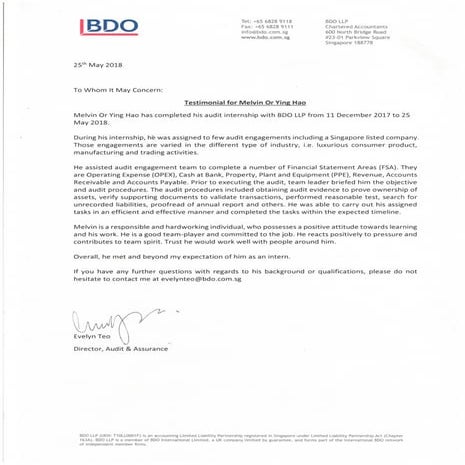 Testimonial from BDO LLP | PDF | Human Resources | Business