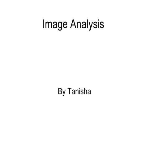 Image analysis | PPT