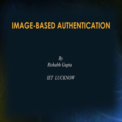 Image based authentication | PPT