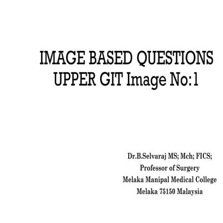 Image based questions- upper git | PDF