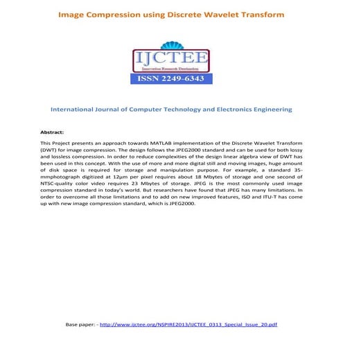 Image Compression Using Discrete Wavelet Transform Pdf 7768