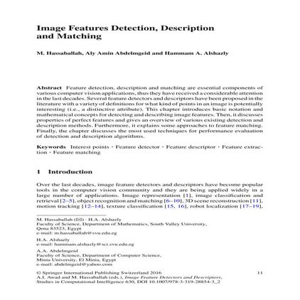 Image Features Detection Description Pdf