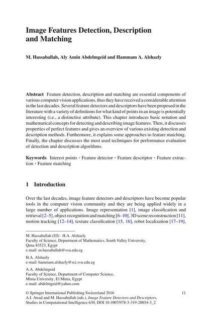 Image Features Detection Description Pdf