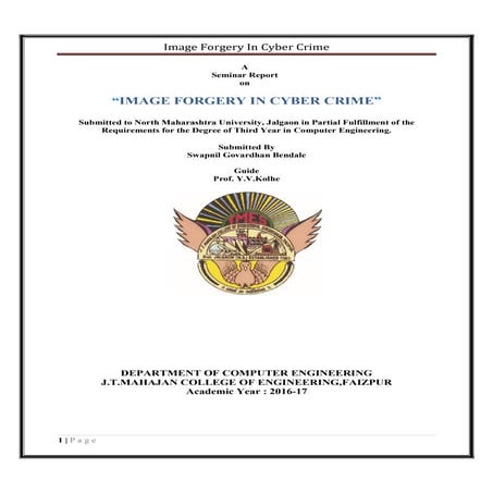 Image Forgery In Cyber Crime | PDF | Photo Editing Software | Computer ...