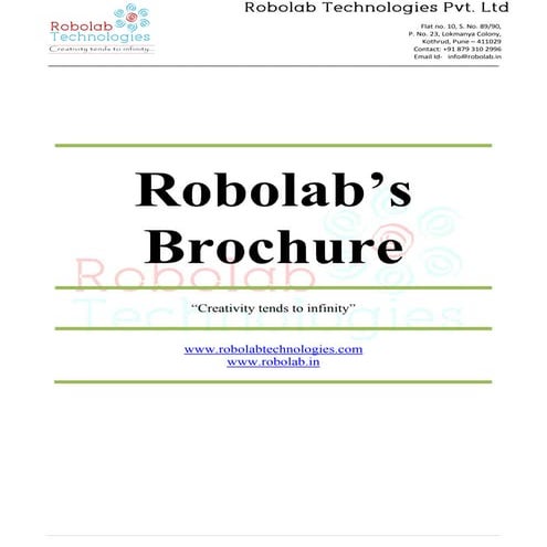 ROBOLAB TECHNOLOGIES: Image gallery...robolabs done till now... | PDF