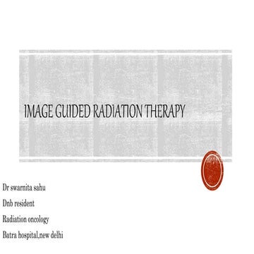 Image guided radiation therapy | PPTX