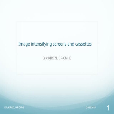 Intensifying screens | PPT