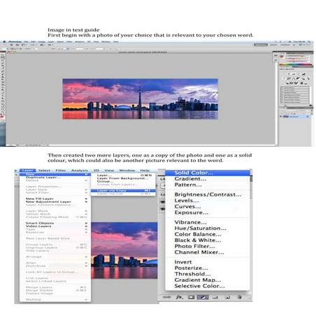 Photoshop tutorial: how to add text to an image. | PPTX
