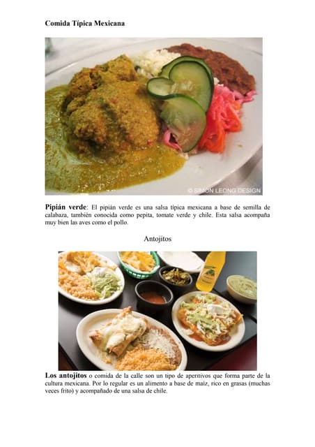 Comida típica mexicana | PDF