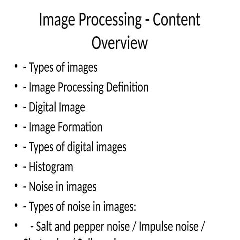 Exponential noise (Gamma Noise) Uniform noise | PPT