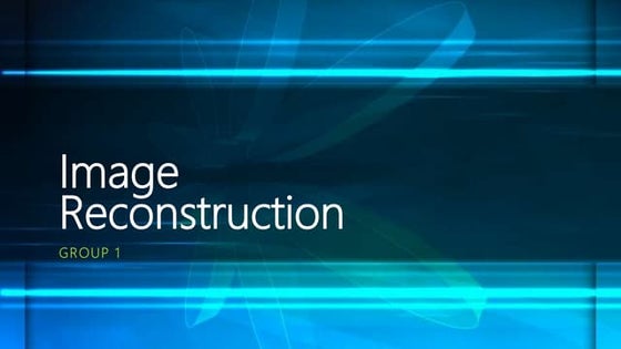 Ct Image Reconstruction Pptx 3 D Graphics Computer Software And Applications