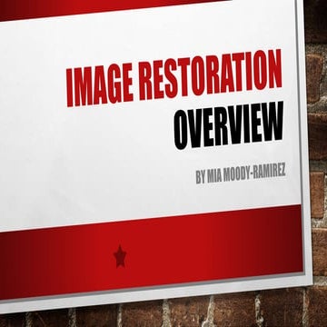 Image repair overview with examples | PPTX