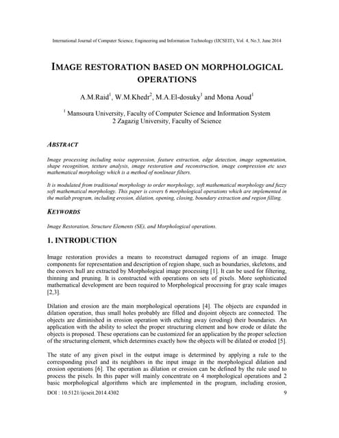 Morphological image processing | PPTX