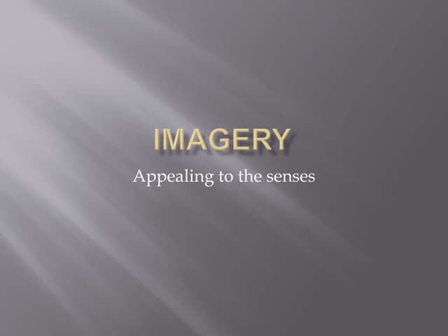 English 8 Sensory Imagery and activity for students | PPTX