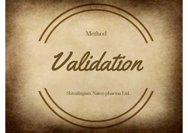 Analytical Method Validation And Validation Of Hplc Ppt
