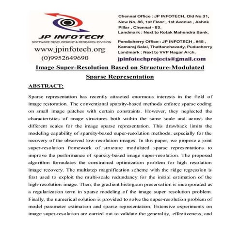 Image Super Resolution Based On Pdf 