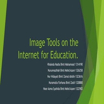Image tools on the internet for education | PPT