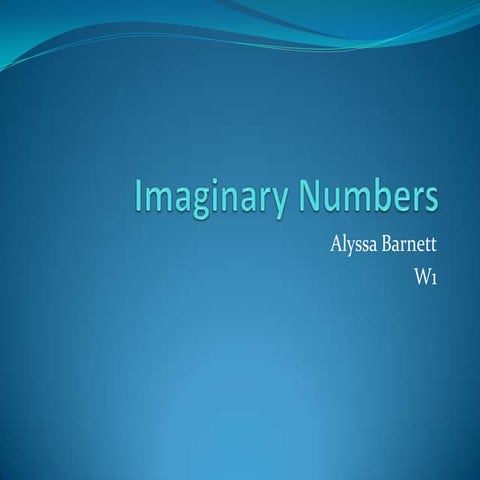 Imaginary numbers | PPT