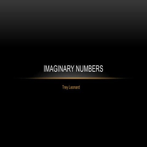 Imaginary numbers | PPT