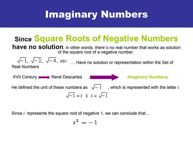 Imaginary Numbers | Ppt