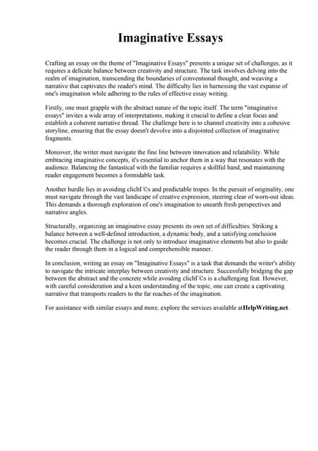 Imaginative Writing Essay.pdf