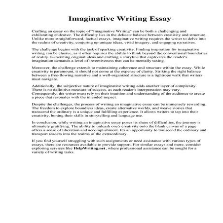 Imaginative Writing Essay.pdf