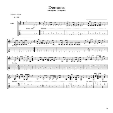 Imagine Dragons Demons Chords Capo 3 Imagine Dragons Imagine Dragons