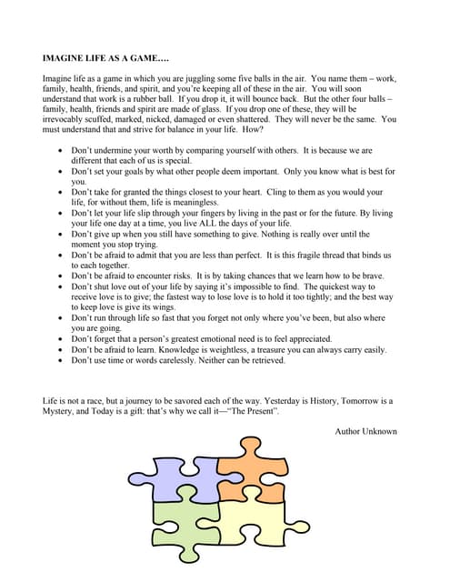 5 Balls Of Life | PPT | Birthday | Personal Celebrations & Life Events