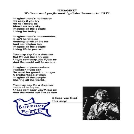 Imagine lyrics and_activity | DOC