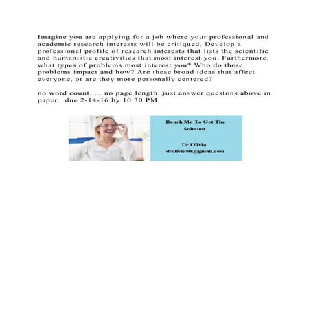 Imagine you are applying for a job where your professional and acade.docx