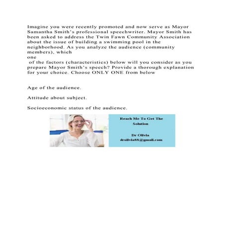 Imagine you were recently promoted and now serve as Mayor Samantha S.docx