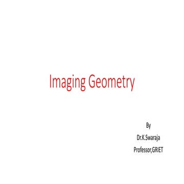 Imaging geometry | PPT
