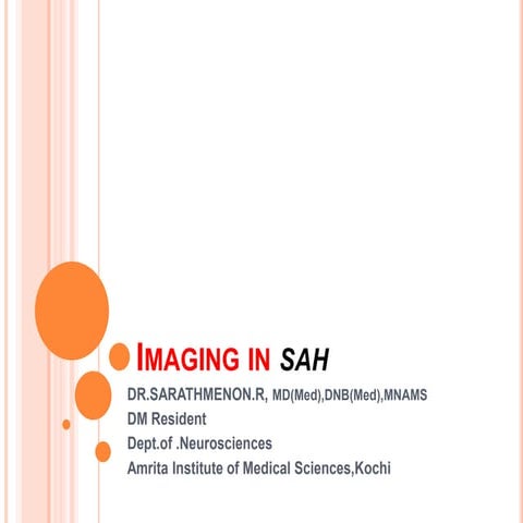 Imaging in SAH | PPTX