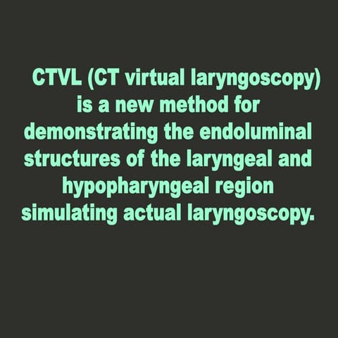 Larynx Imaging 4th part virtual laryngoscopy vocal cord paralysis CT ...