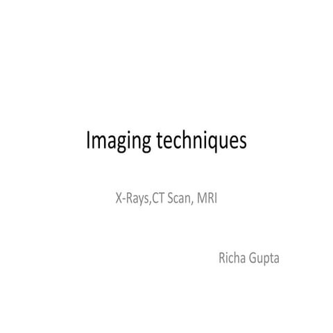 Radiology & Medical Imaging | PPTX