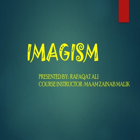 imagism-theory of Imaginations of human.pptx