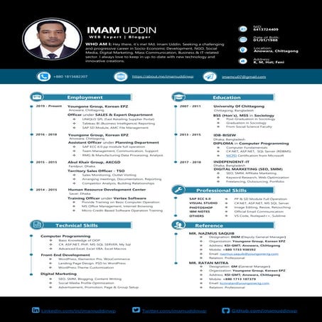 Imam Uddin imamuddinwp resume of Imam Uddin | PDF