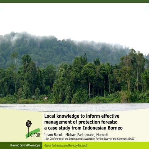 Local knowledge to inform effective management of protection forests: a ...