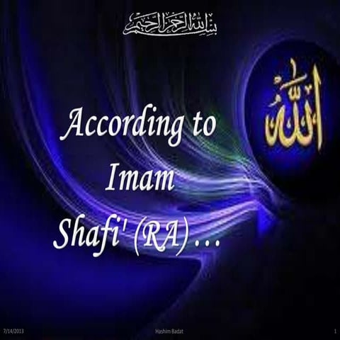 Imam Shafi' (RA) | PPTX