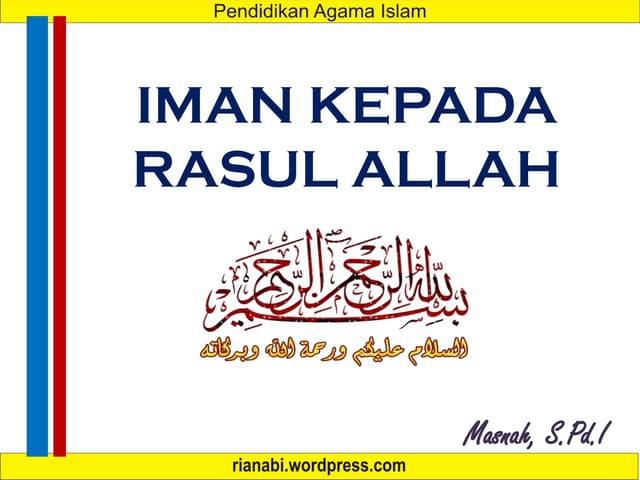 Makalah akidah ahlak tentang kisah teladan rosul ulul azmi | DOCX