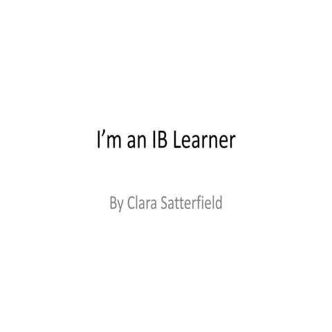 I’m an ib learner | PPTX